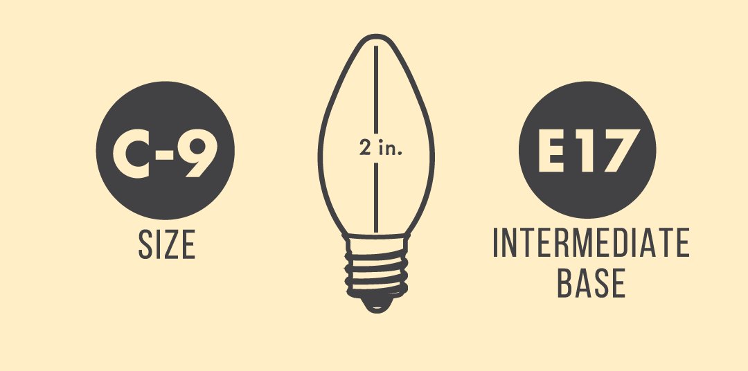 Vintage-style C9 Christmas Light Bulbs in Classic Colors – Tru-Tone